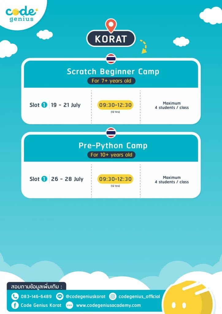 Innovator Camp คอร์สปิดเทอมสำหรับเด็กชอบ Code - Code Genius